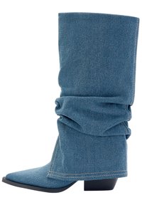 PULL&BEAR Stivali alti - blue denim/blu denim - (Second hand) - Zalando.it
