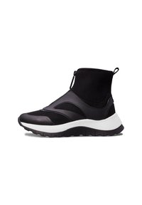 Calvin Klein RUNNER SOCK BOOT ZIP - Platform ankle boots - black - Zalando