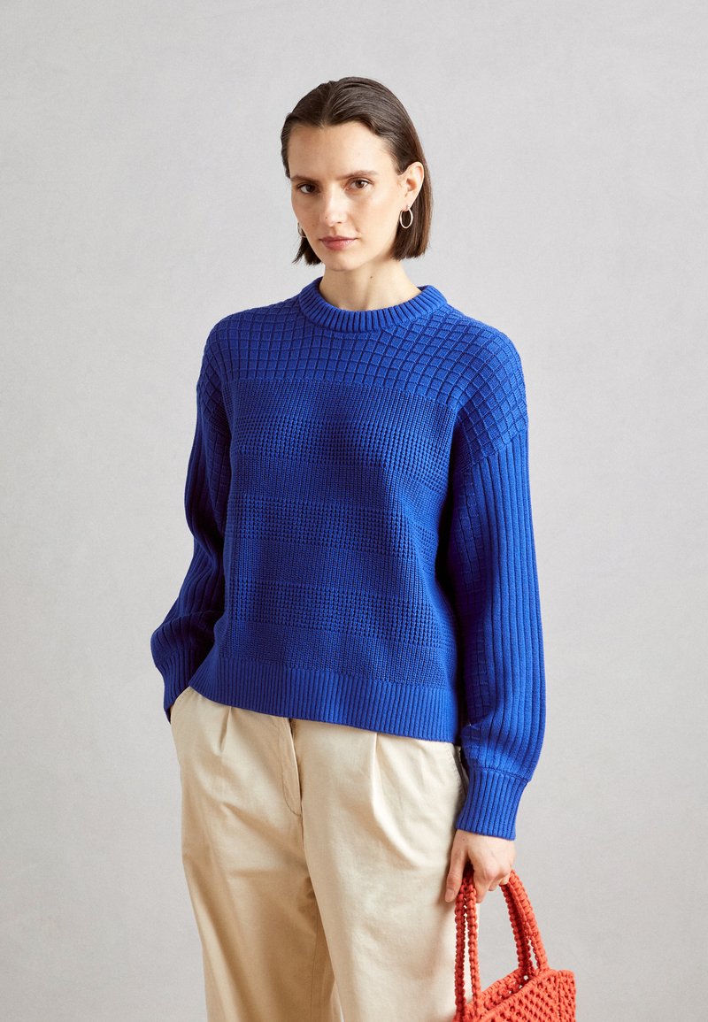 Esprit Striktrøje - bright blue/blå - Zalando.dk