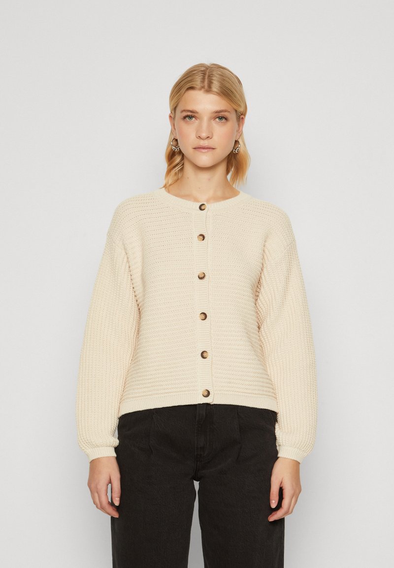 Selected Femme SLFDORA CARDIGAN - Gilet - birch/écru - ZALANDO.FR