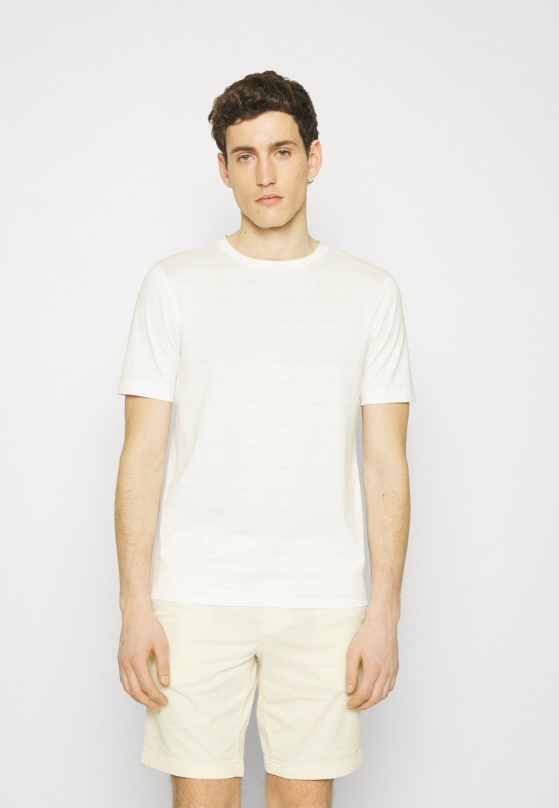 BOSS TESSLER - Print T-shirt - white - Zalando.co.uk