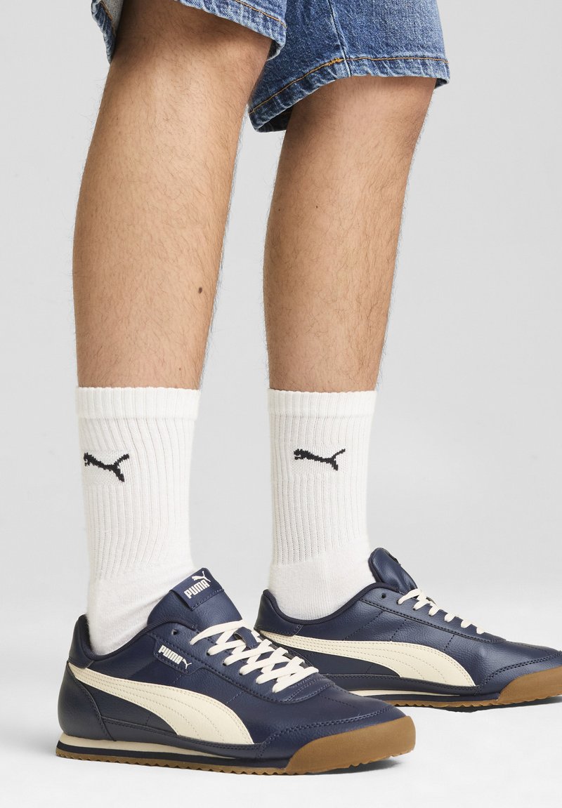 Puma TURINO SNEAKERS - Baskets basses - navy alpine snow gum/bleu ...