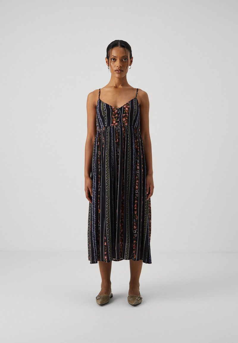 YAS Petite YASBELLA STRAP MIDI DRESS - Day dress - navy/niva/dark blue ...