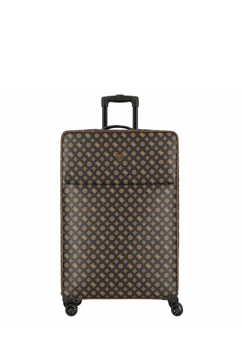 Guess NAPOLI 4 ROLLEN - Wheeled suitcase - dark brown ochre/brown - Zalando