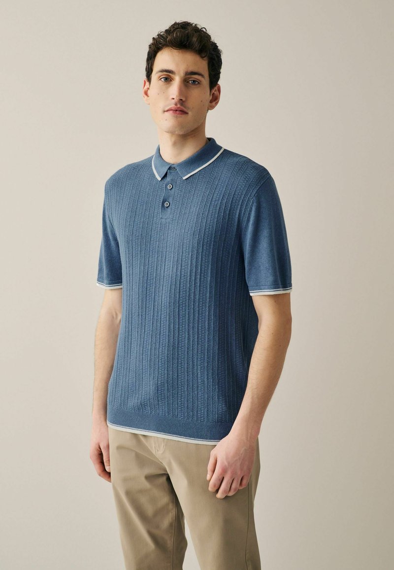 Next TEXTURED STANDARD - Polo - blue/azul - Zalando.es
