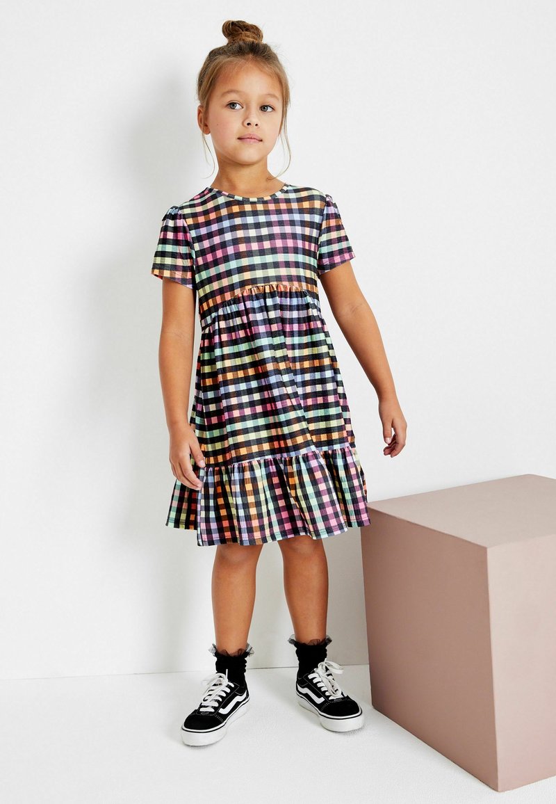 Next SHORT SLEEVE CRINKLE JERSEY DRESS - Rochie de zi - black/negru ...