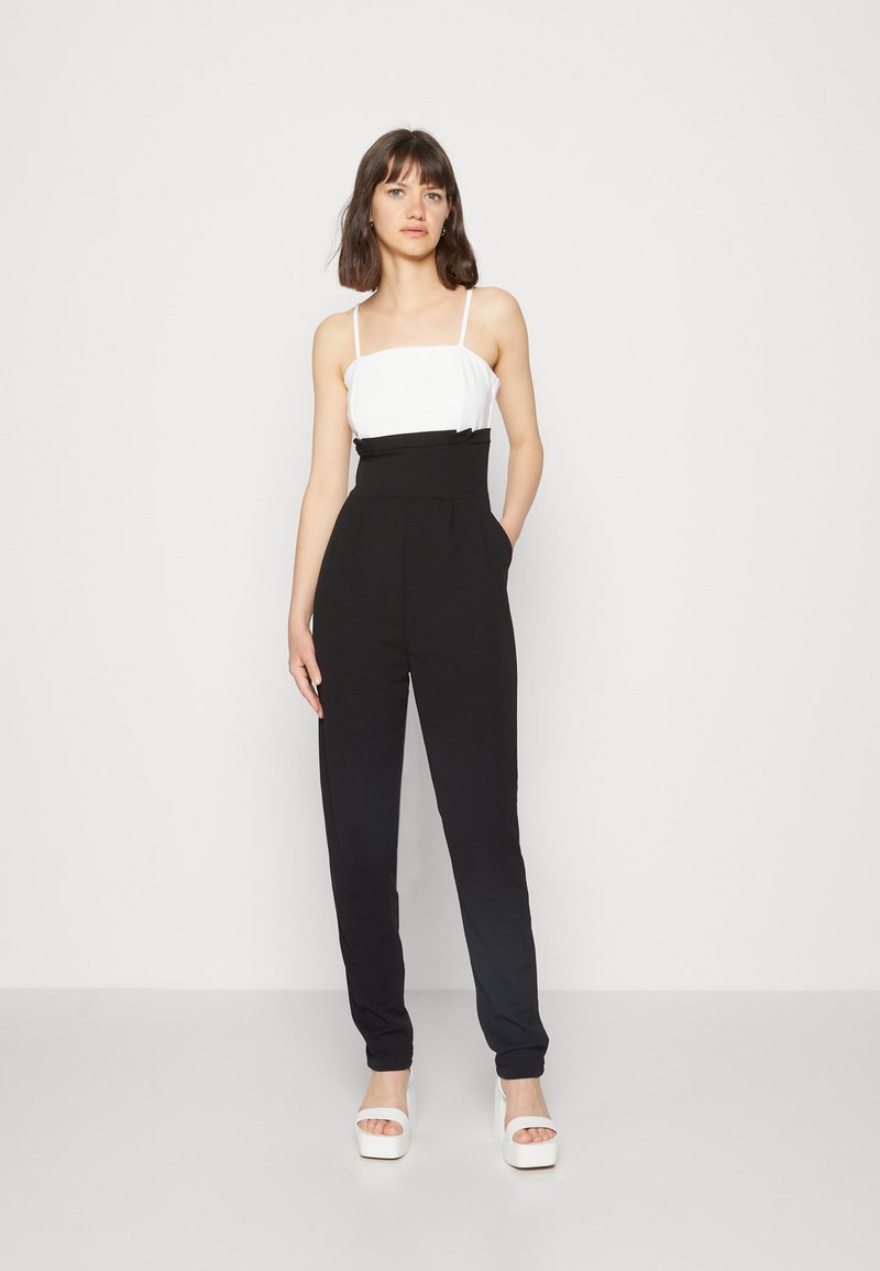 WAL G. JANYA CONTRAST - Jumpsuit - black/white/schwarz - Zalando.de