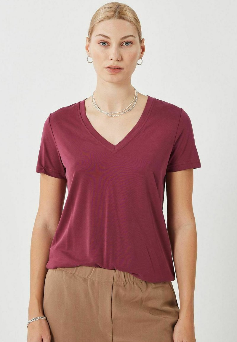 Minimum RYNIH - T-Shirt basic - burgundy/bordeaux - Zalando.de