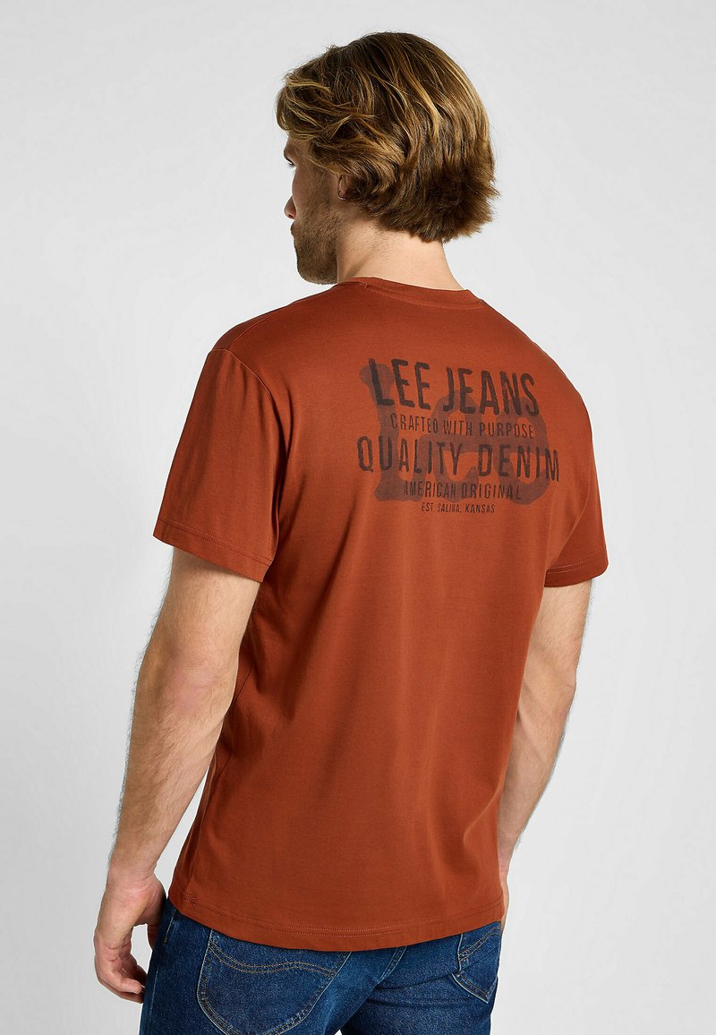 Lee LOGO TEE - T-shirt con stampa - sweet maple/marrone chiaro - Zalando.it
