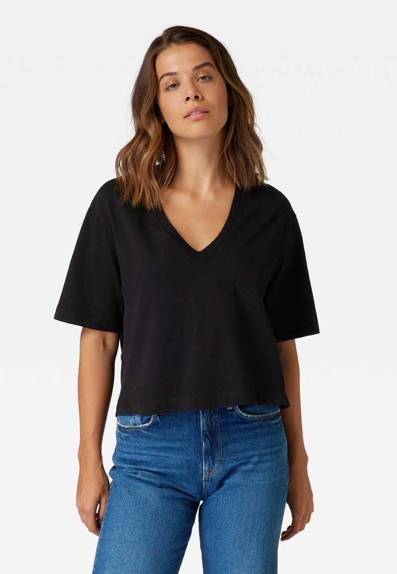 Mavi V NECK - Basic T-shirt - black - Zalando