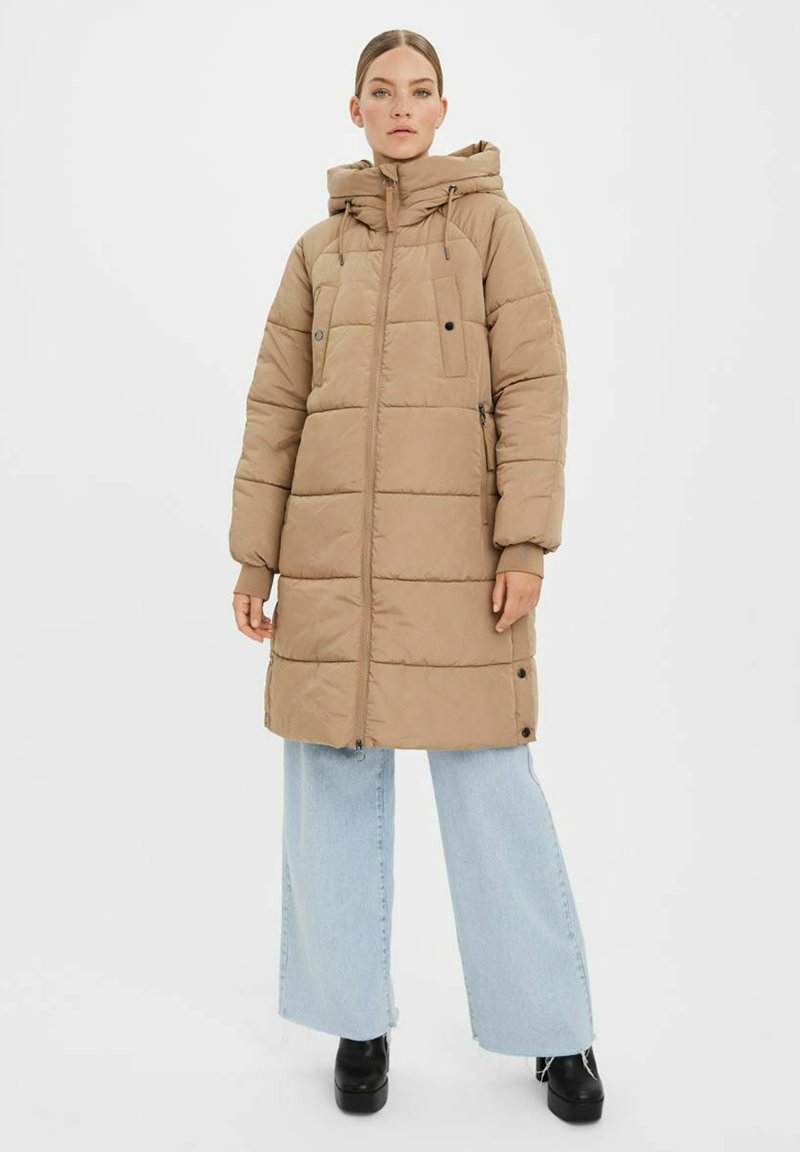 Vero Moda VMAURA BOOS - Vinterkappa /-rock - tigers eye/beige - Zalando.se