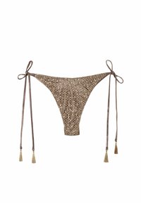 Calzedonia Bas de bikini - grau glittering net bronze/bronze - ZALANDO.FR