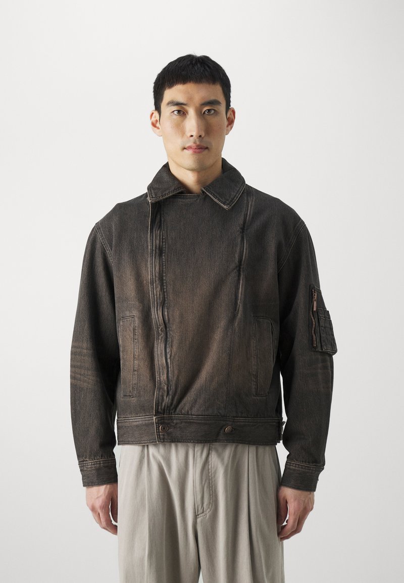 Wood Wood PERFECTO - Denim jacket - burnt orange wash/black - Zalando.ie