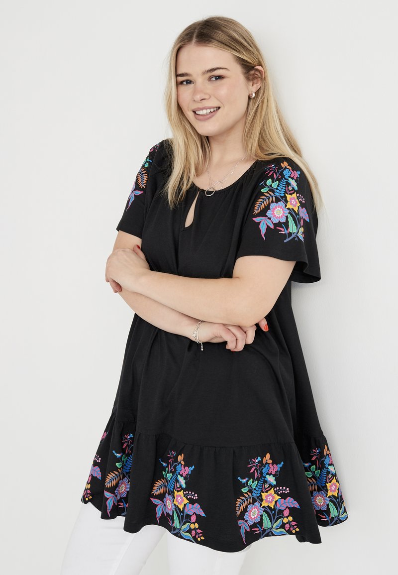Cellbes of Sweden WITH FRILL AT THE BOTTOM - Tuniek - black floral ...