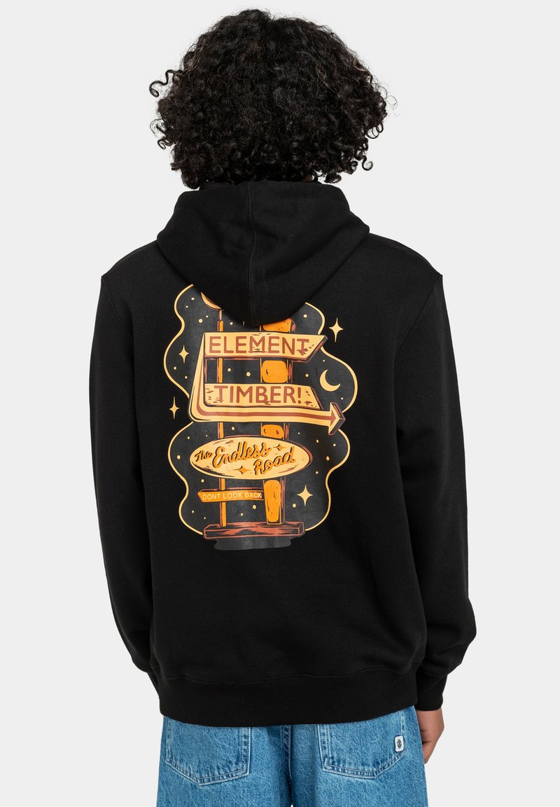Element TIMBER MOTEL - Felpa con cappuccio - black/nero - Zalando.it