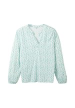 TOM TAILOR AOP - Bluse - teal floral design/hellblau - Zalando.de