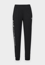 EA7 Emporio Armani TROUSER - Pantalones deportivos - black/white/negro - Zalando.es