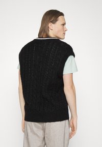 Filippa K BRAIDED VEST - Strickpullover - black/schwarz - Zalando.ch