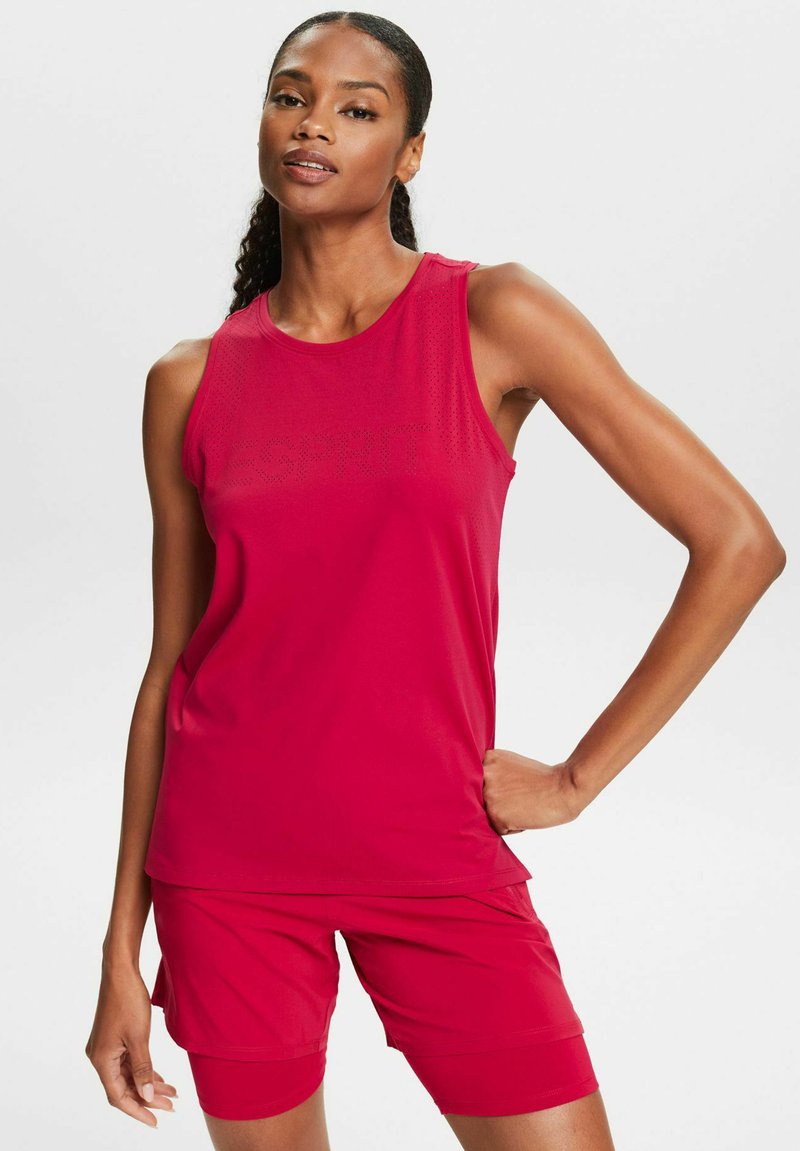 Esprit Sports ÄRMELLOSES ACTIVE - Top - dark red/dunkelrot - Zalando.de