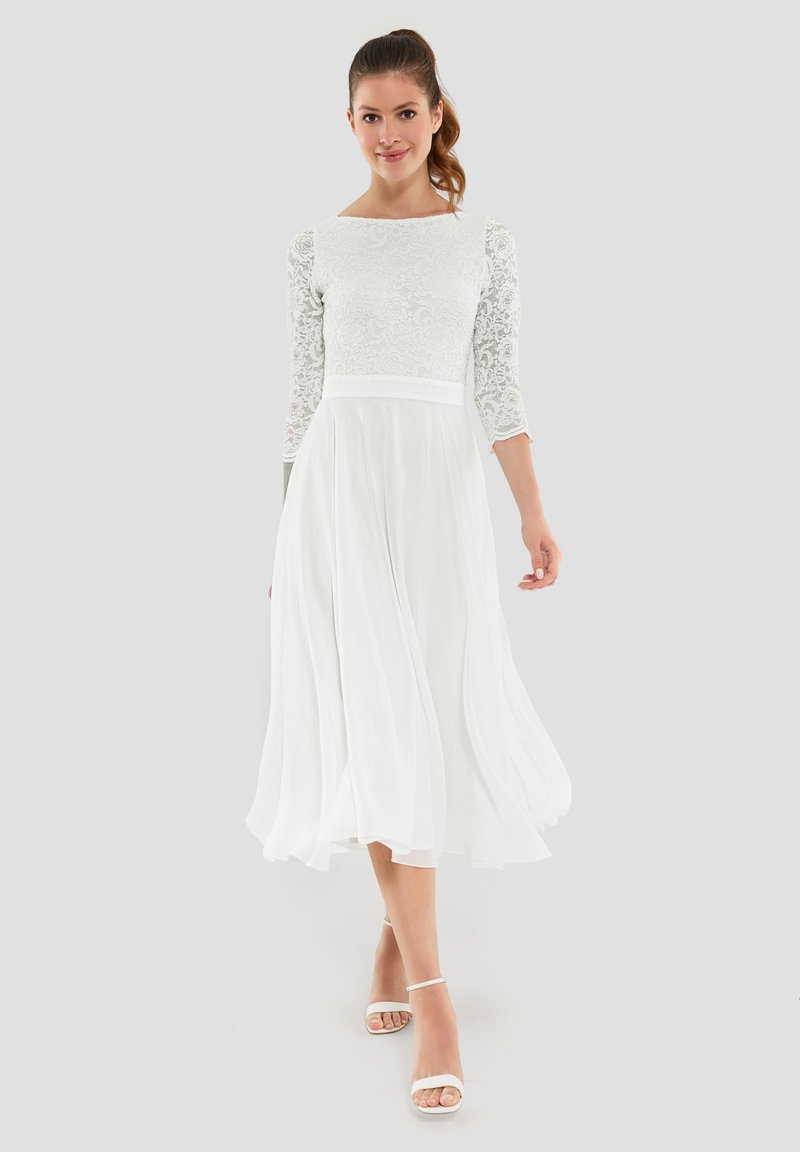 Swing Cocktailkleid/festliches Kleid - ivory/offwhite - Zalando.at