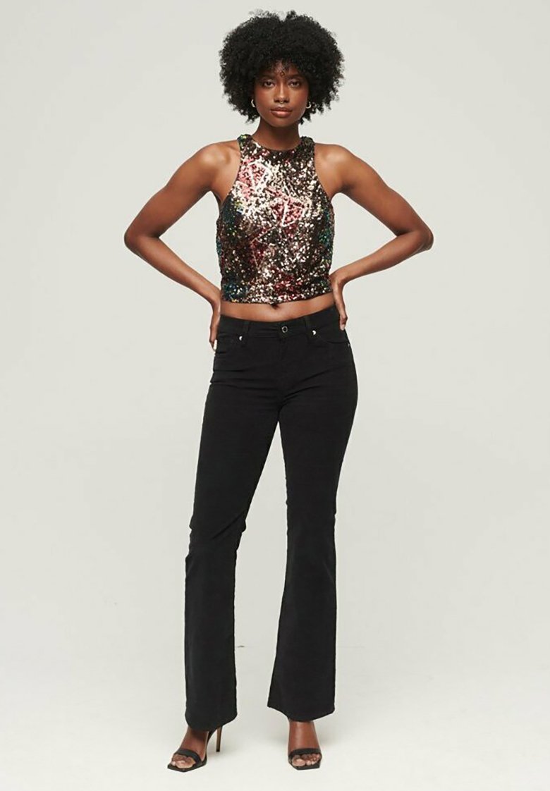 Superdry SLEEVELESS SEQUIN RACER - Top - multi union sequin/mehrfarbig ...