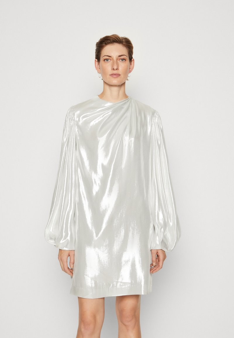 By Malina NALA DRAPED MINI DRESS - Robe de soirée - silver/argenté ...