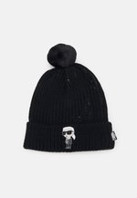 KARL LAGERFELD KIDS BONNET UNISEX - Adīta cepure - black/melns - Zalando.lv
