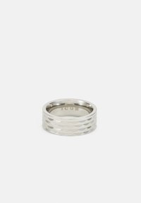 Icon Brand HAMMERED DETAIL WIDE BAND - Ring - silver-coloured ...