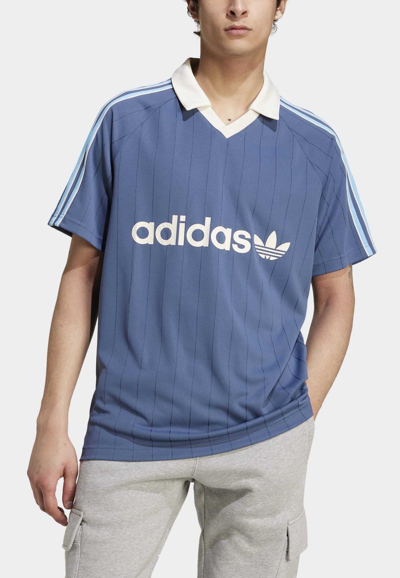 adidas Originals STRIPE - Print T-shirt - preloved ink/dark blue ...