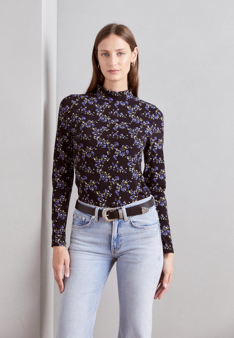 Marks & Spencer PRINT FUNNEL - Langarmshirt - black mix/schwarz - Zalando.ch