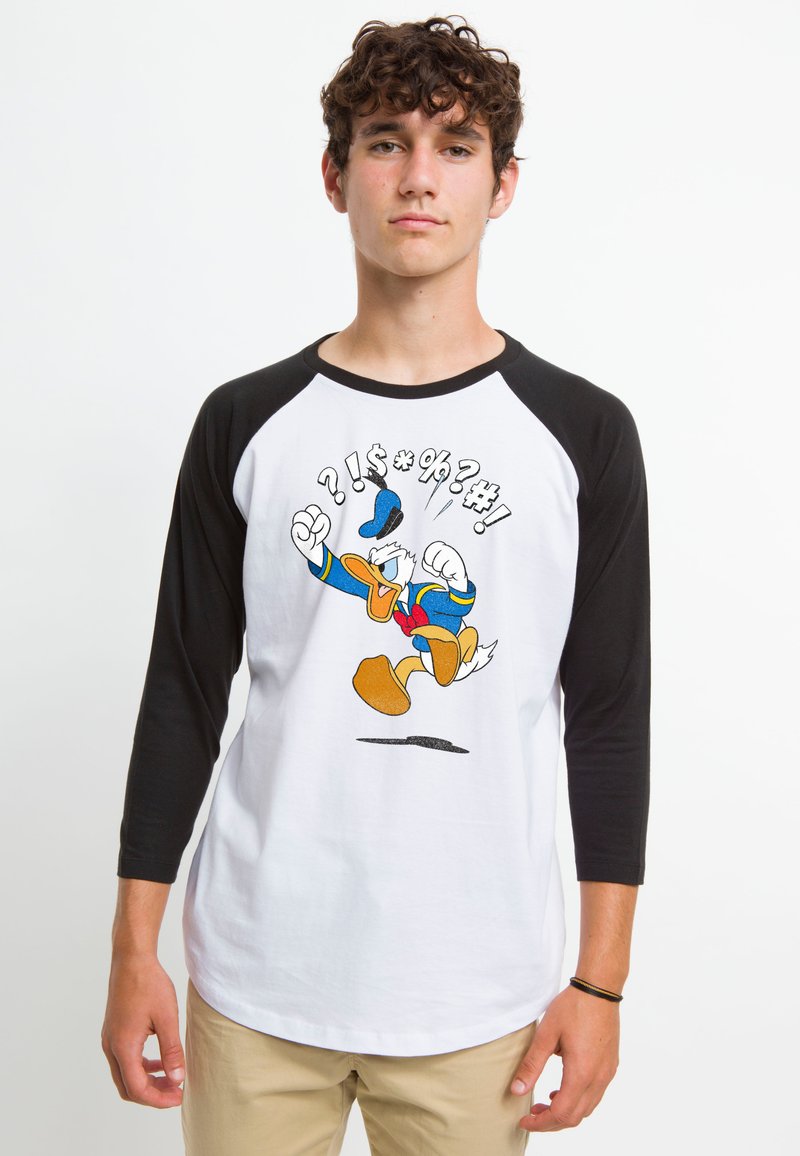 Disney MICKEY CLASSIC DONALD JUMP - Langarmshirt - white black/weiß ...