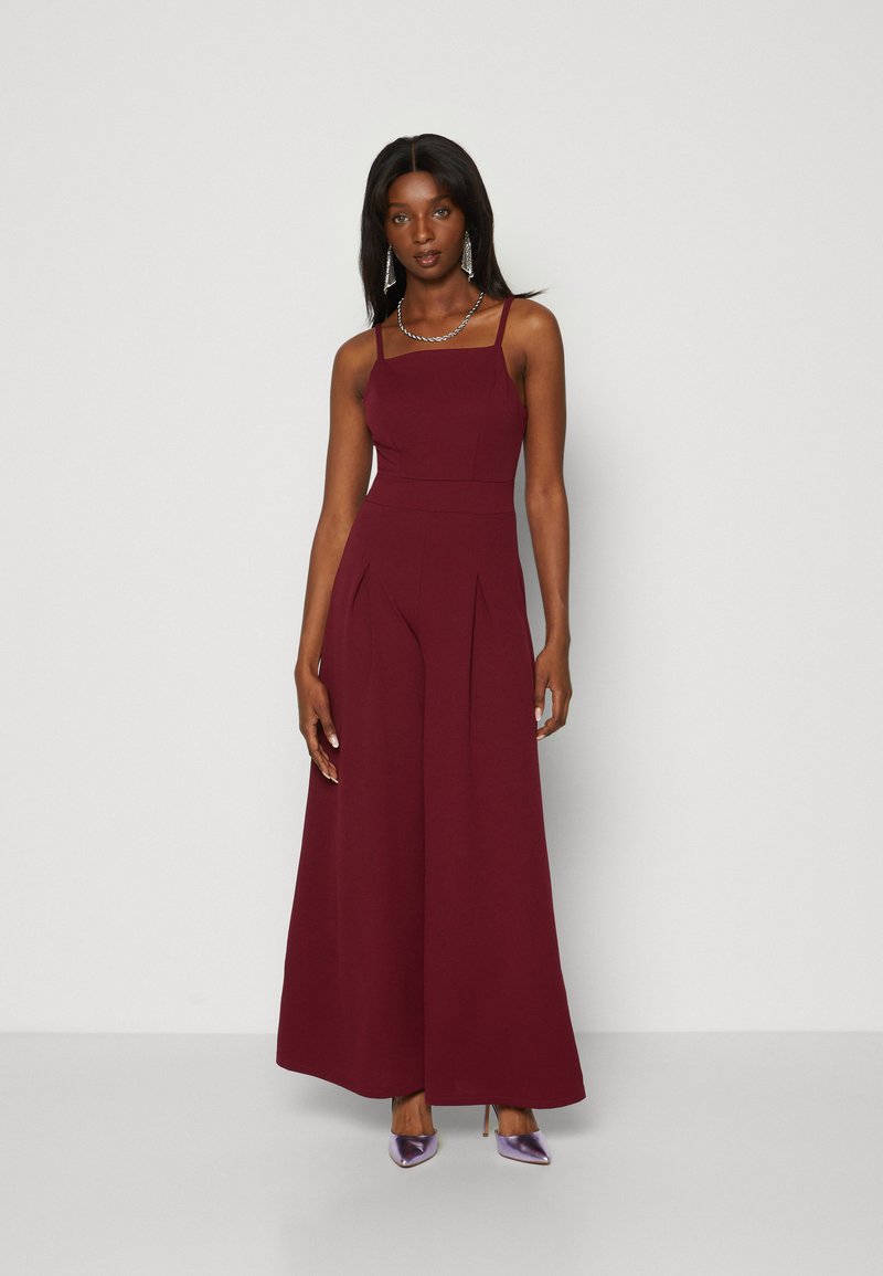 WAL G PETITE STRAPPY SQUARE NECK - Overall / Jumpsuit - wine/vinröd ...