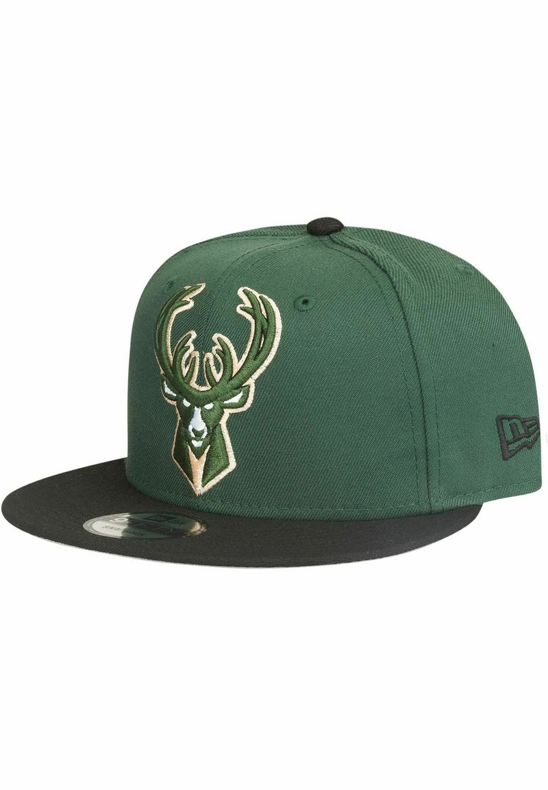 New Era 9FIFTY LOGO MILWAUKEE BUCKS - Cap - dark green/green - Zalando