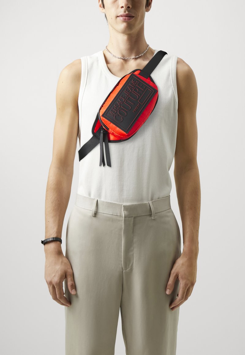 Versace Jeans Couture RANGE BOX LOGO SKETCH - Bum bag - flame orange ...