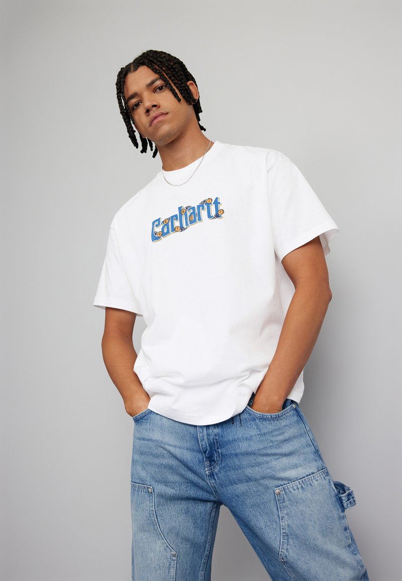 Carhartt WIP SPIN SCRIPT - Print T-shirt - white - Zalando