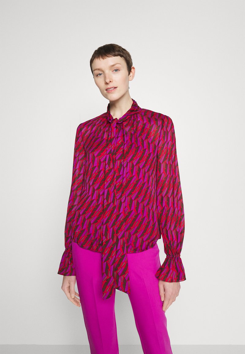 Diane von Furstenberg TINA TOP - Blusa - zigzag red/rojo - Zalando.es