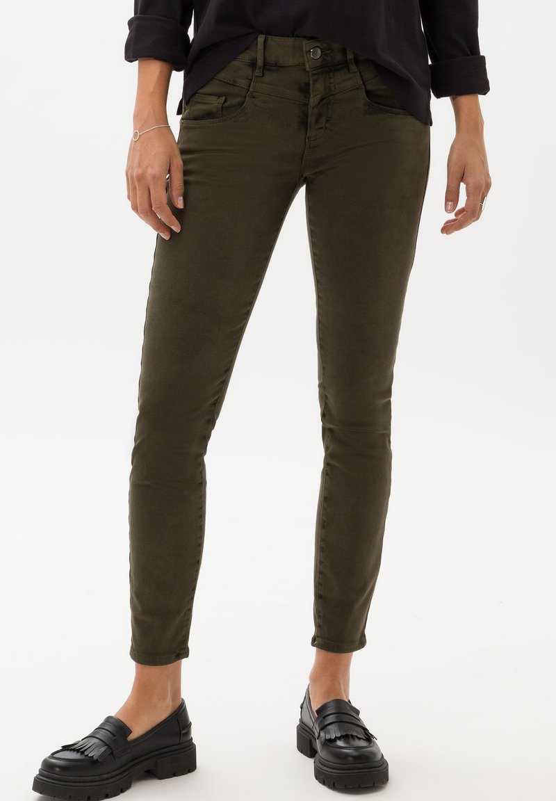 BRAX STYLE ANA - Jeans Slim Fit - black olive/oliv - Zalando
