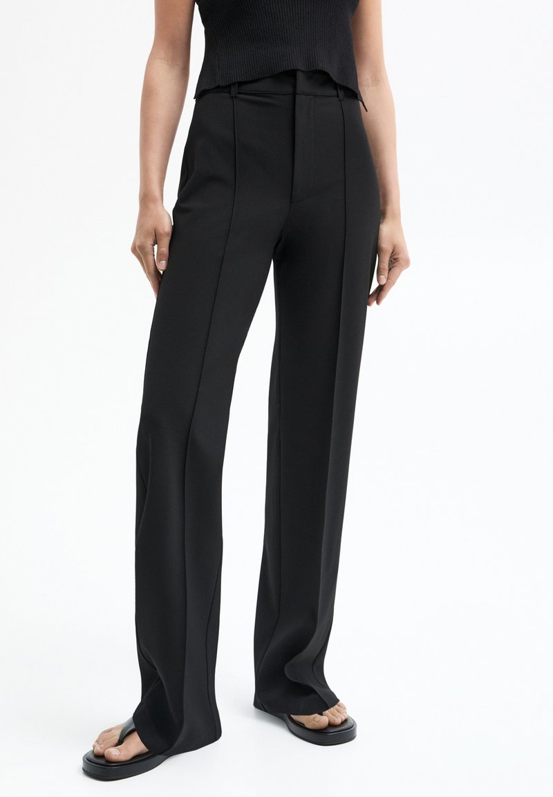 PULL&BEAR SMART SEAMED - Nadrágok - black/fekete - Zalando.hu