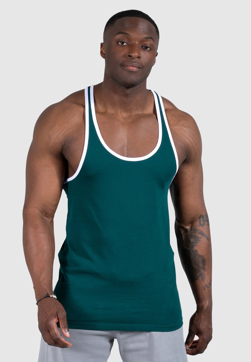 Smilodox STRINGER PAT - Unterhemd/-shirt - dunkelgrün - Zalando.de