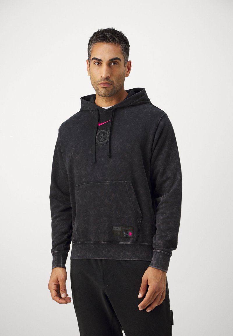 Nike Performance CFC CLUB HOODIE - Sporto klubų atributika - black/pink ...