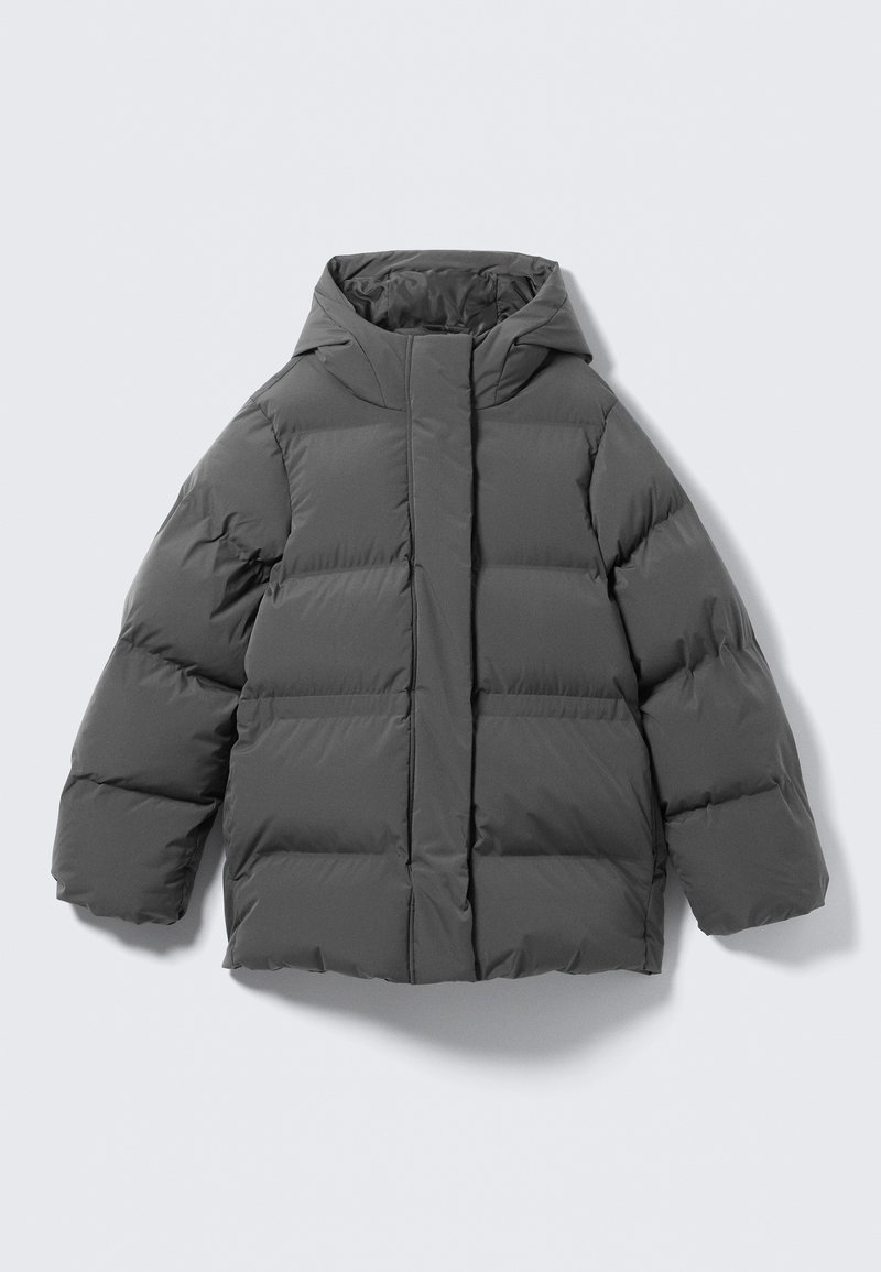 Weekday WAISTED PUFFER JACKET - Winter jacket - dark grey - Zalando.co.uk