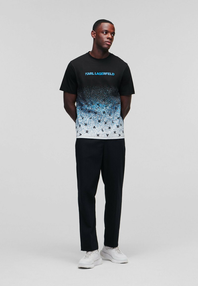 KARL LAGERFELD DIGITAL DEGRADEE - Print T-shirt - navy/black - Zalando.de