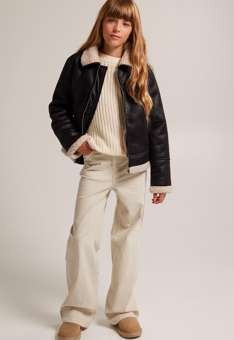 America Today JORA JR - Imitatieleren jas - black/zwart - Zalando.nl