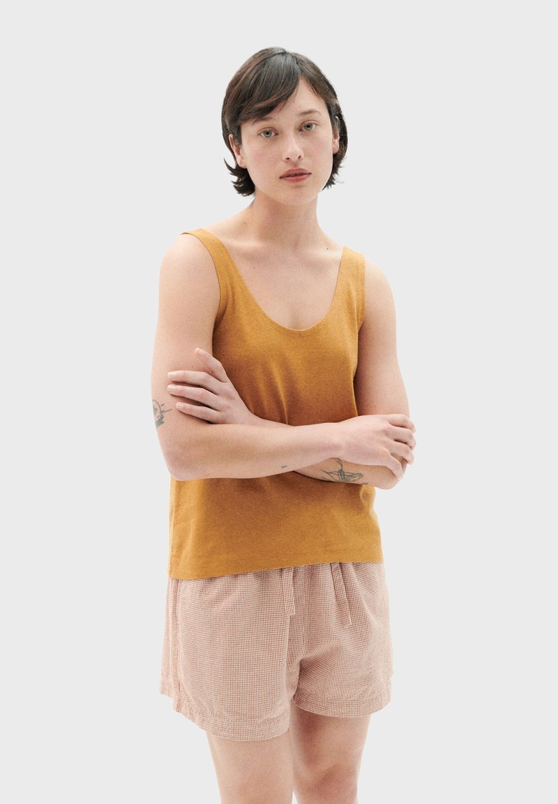 Thinking Mu TANK - Top - brown/zwart - Zalando.be