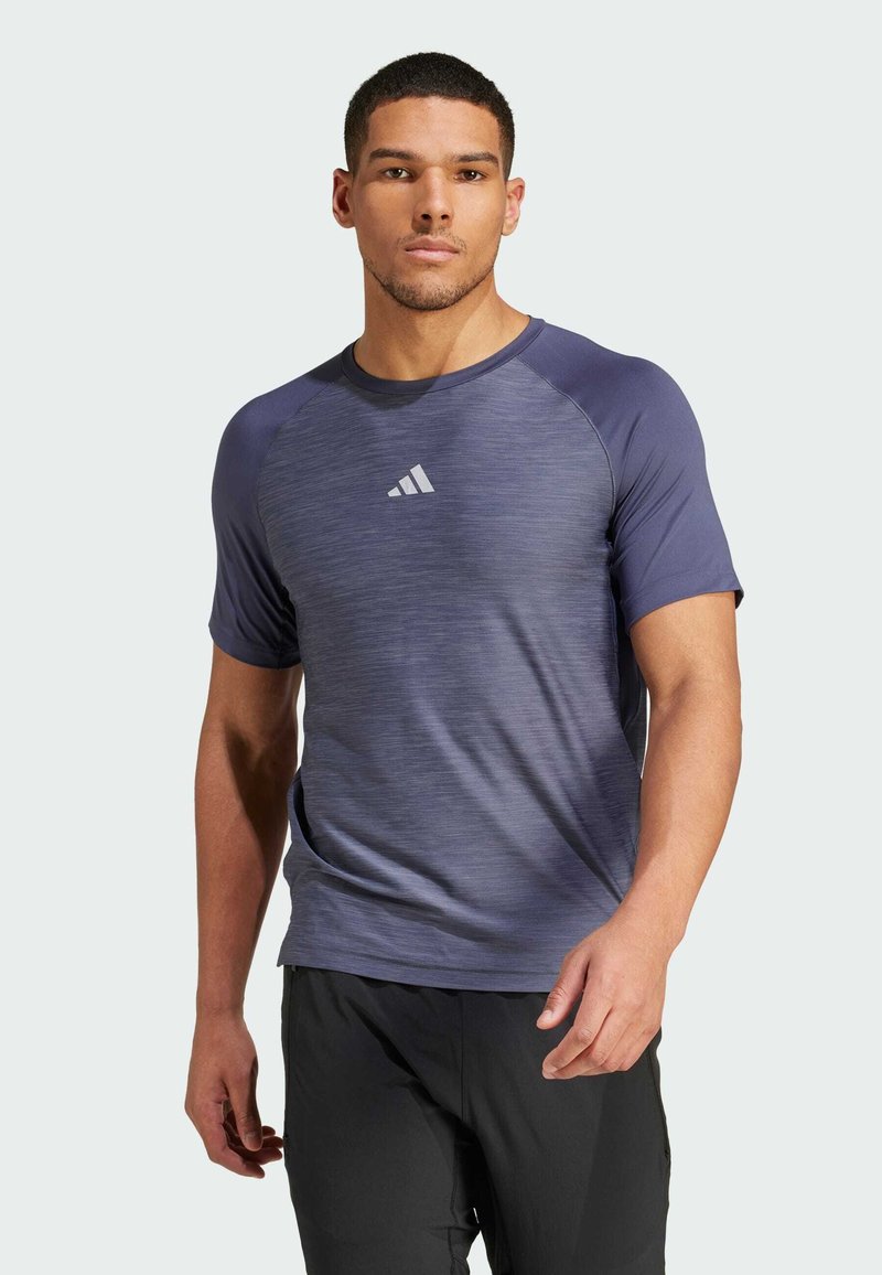 adidas Performance Print T-shirt - shadow navy mel/blue - Zalando.co.uk