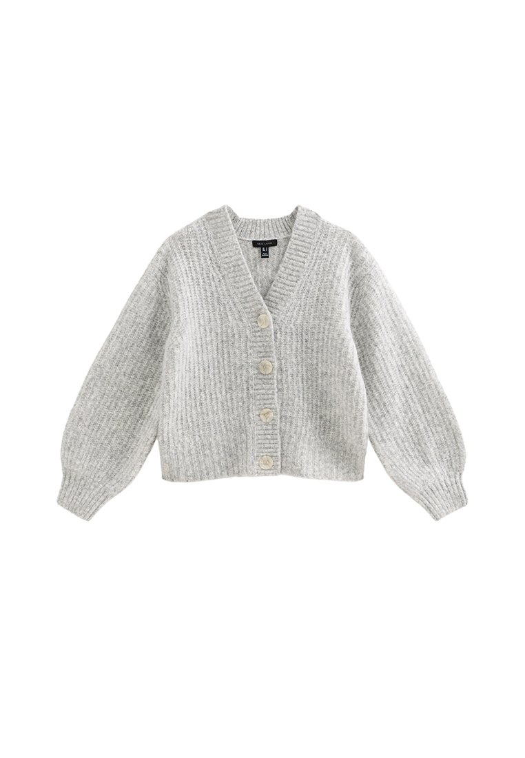New Look LIGHT CHUNKY V-NECK - Gilet - pale grey/gris clair - ZALANDO