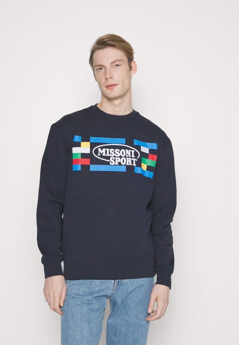Missoni Sport CREWNECK - Sweatshirt - navy and multicolor heritage ...