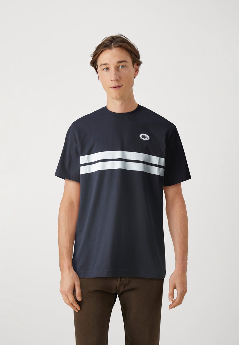 Lacoste FRENCH ICONICS - Print T-shirt - dark blue - Zalando