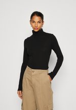 Marc O'Polo DENIM TURTLE NECK CIRCULARITY - Langarmshirt - black ...