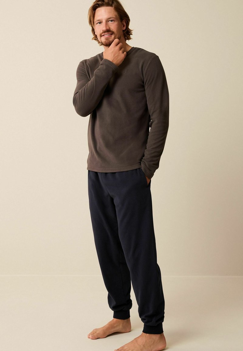 Next THERMAL SET - Pyžamová sada - grey navy blue check/modrá - Zalando.cz